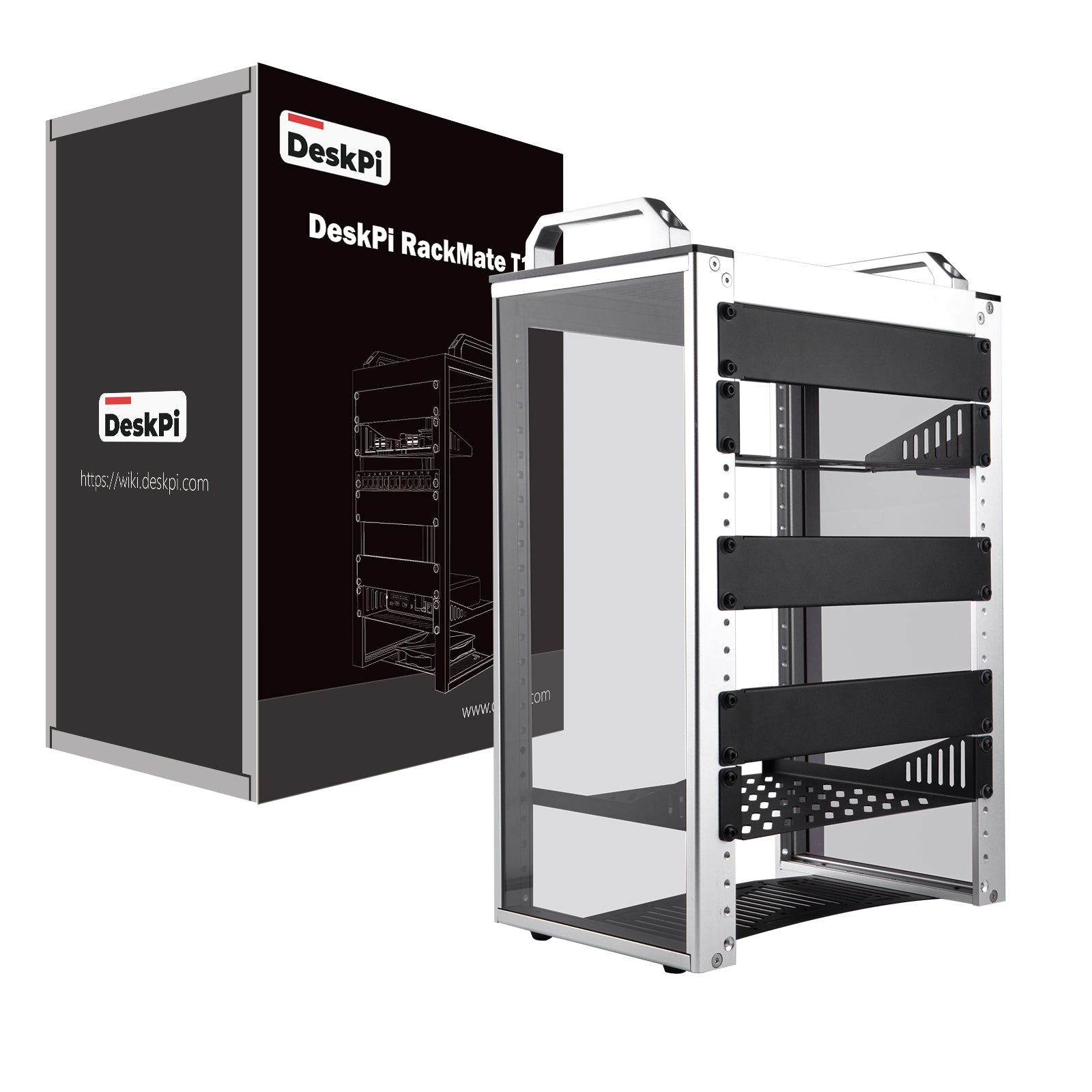 DeskPi RackMate T1 Rackmount, 10 Inch 8U Server Cabinet for Network, S ...