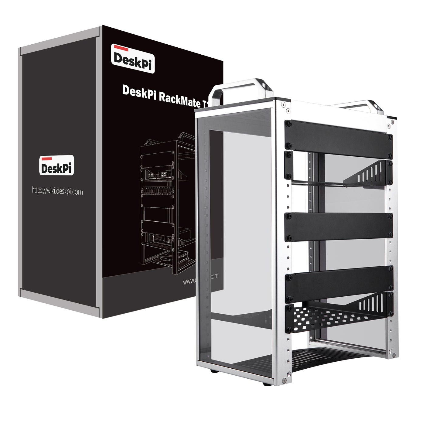 DeskPi RackMate T1 Rackmount, 10 Inch 8U Server Cabinet for Network, S ...