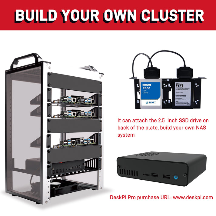 DeskPi RackMate T1 Rackmount, 10 Inch 8U Server Cabinet for Network, S ...