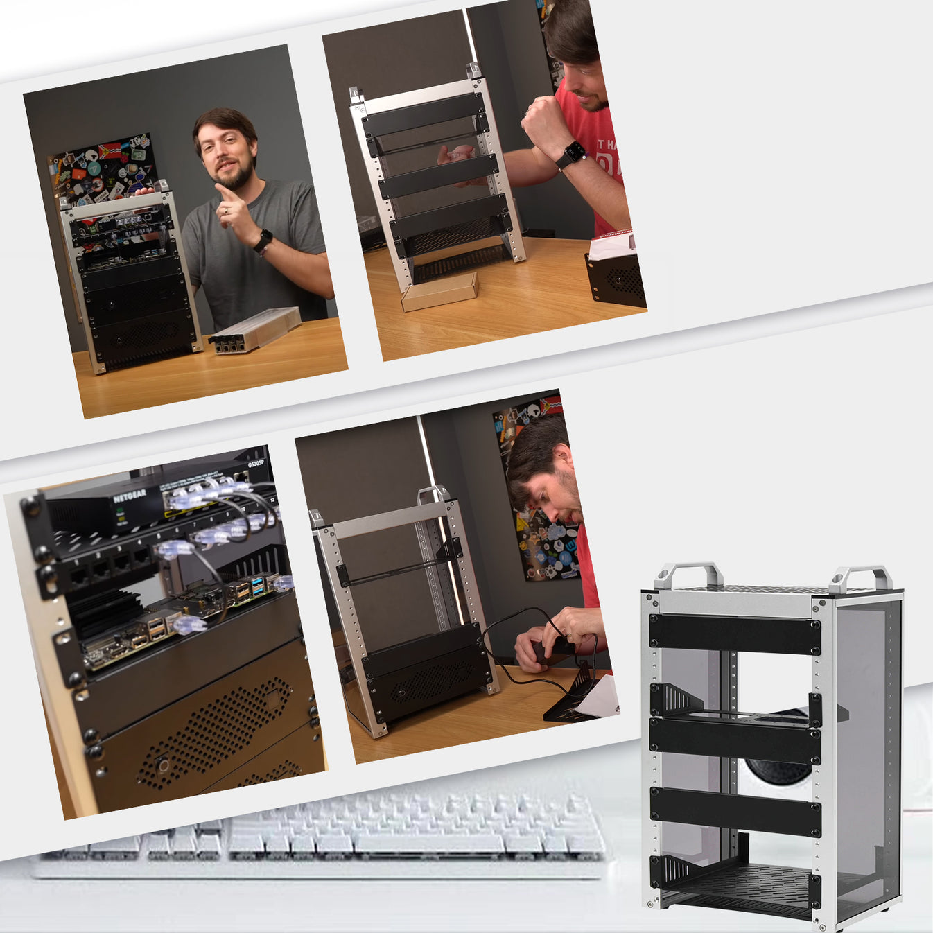 DeskPi RackMate T1 Rackmount, 10 Inch 8U Server Cabinet for Network, S ...