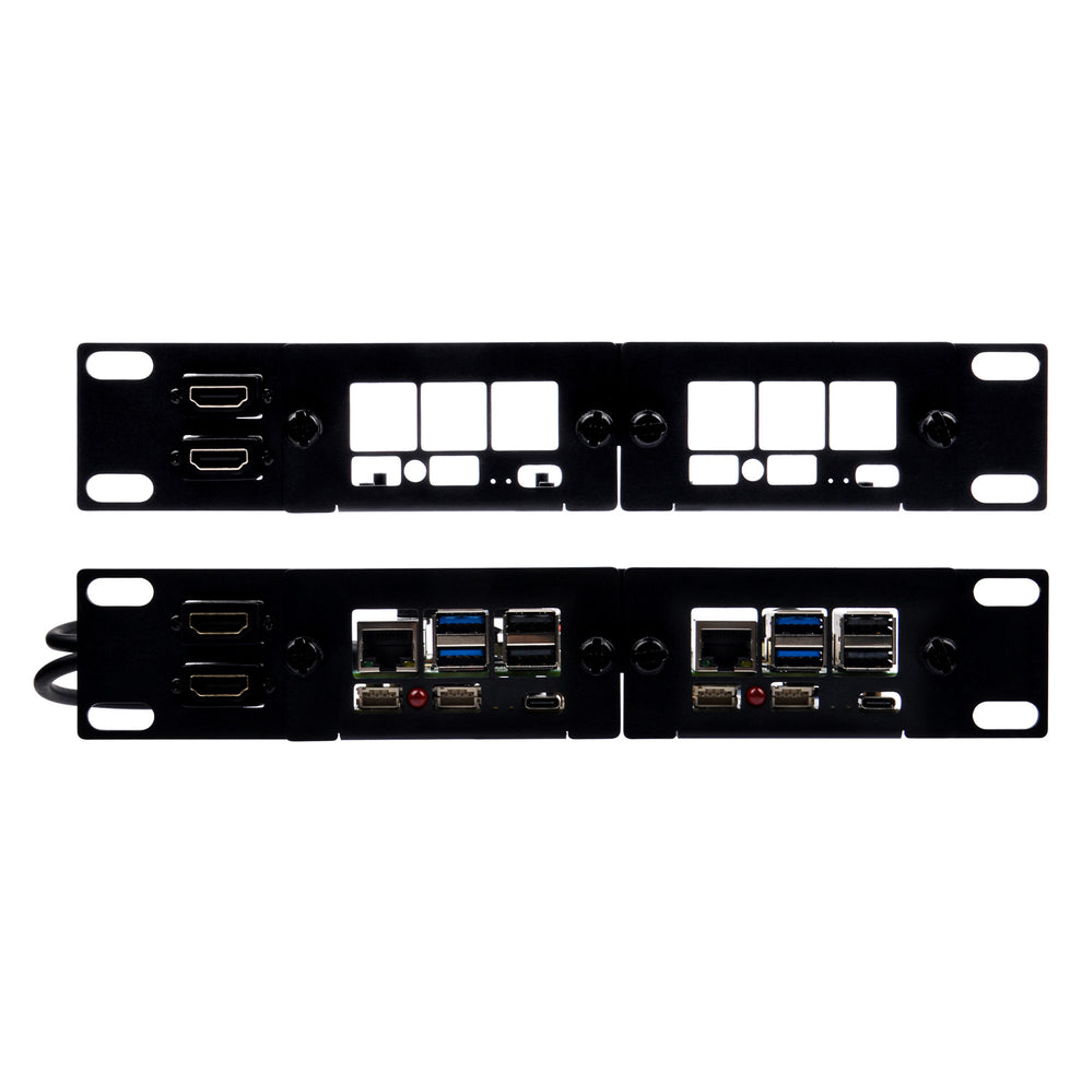 DeskPi Rackmate 10-inch 1U Rack Mount with 2 PCIE NVME Boards for Rasp ...