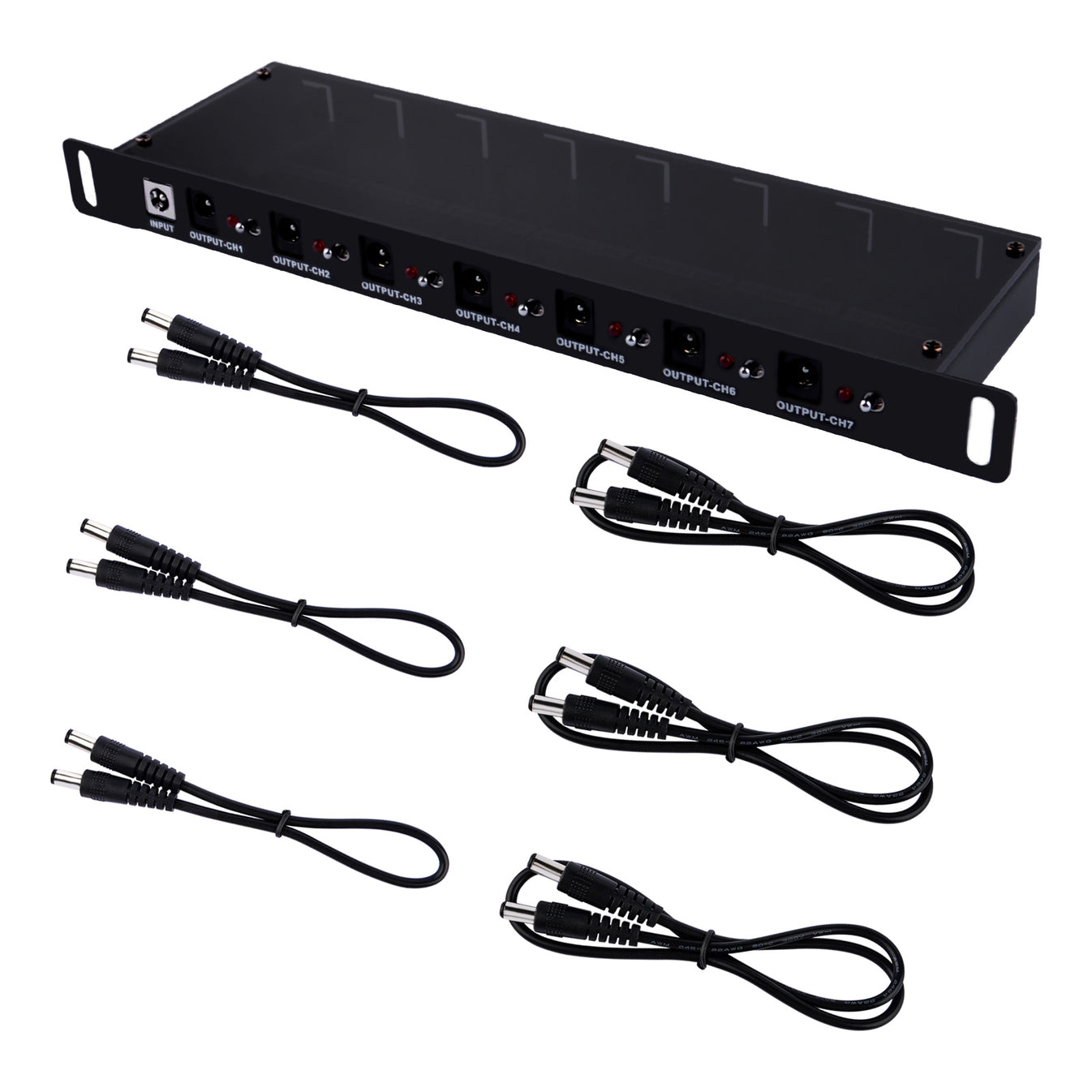DeskPi DC PDU Lite 7-CH 0.5U for DeskPi Rackmate T1, 7 Outlets Rack-Mo ...