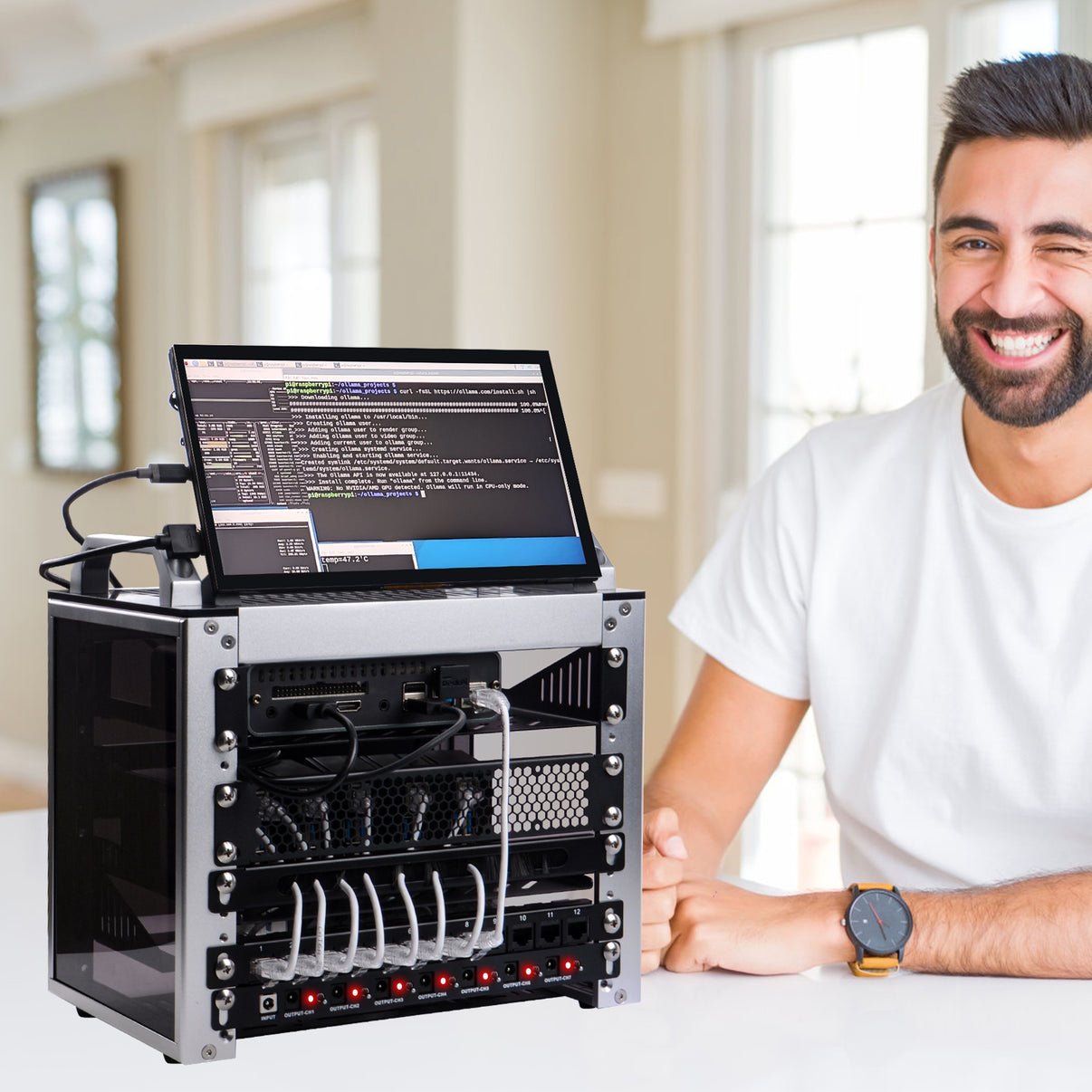 DeskPi RackMate T0 Rackmount, 10 Inch 4U Server Cabinet for Network, S ...