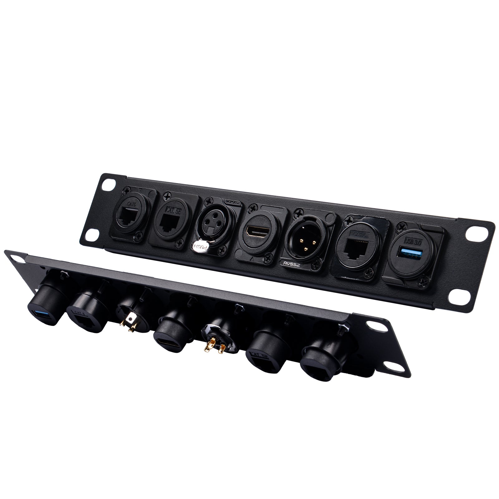 DeskPi Rackmate Accessories 10 inch 1U D-type Patch Panel Rack Mount 7 ...