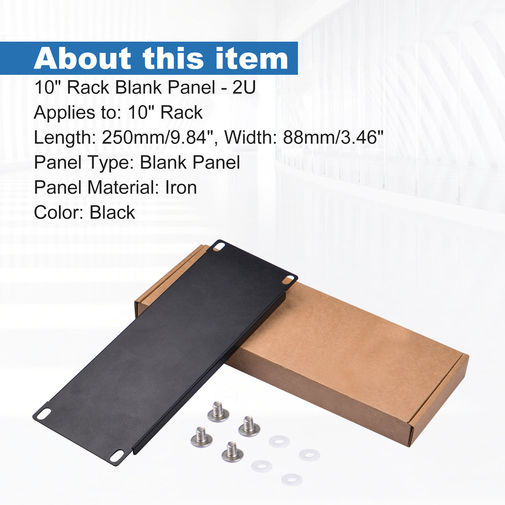 DeskPi RackMate Accessories 2U Blank Panel for 10 inch Server Rack/Net ...