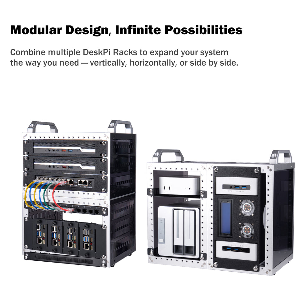 DeskPi RackMate TT Rackmount, Mini Server Cabinet for Network, Servers ...