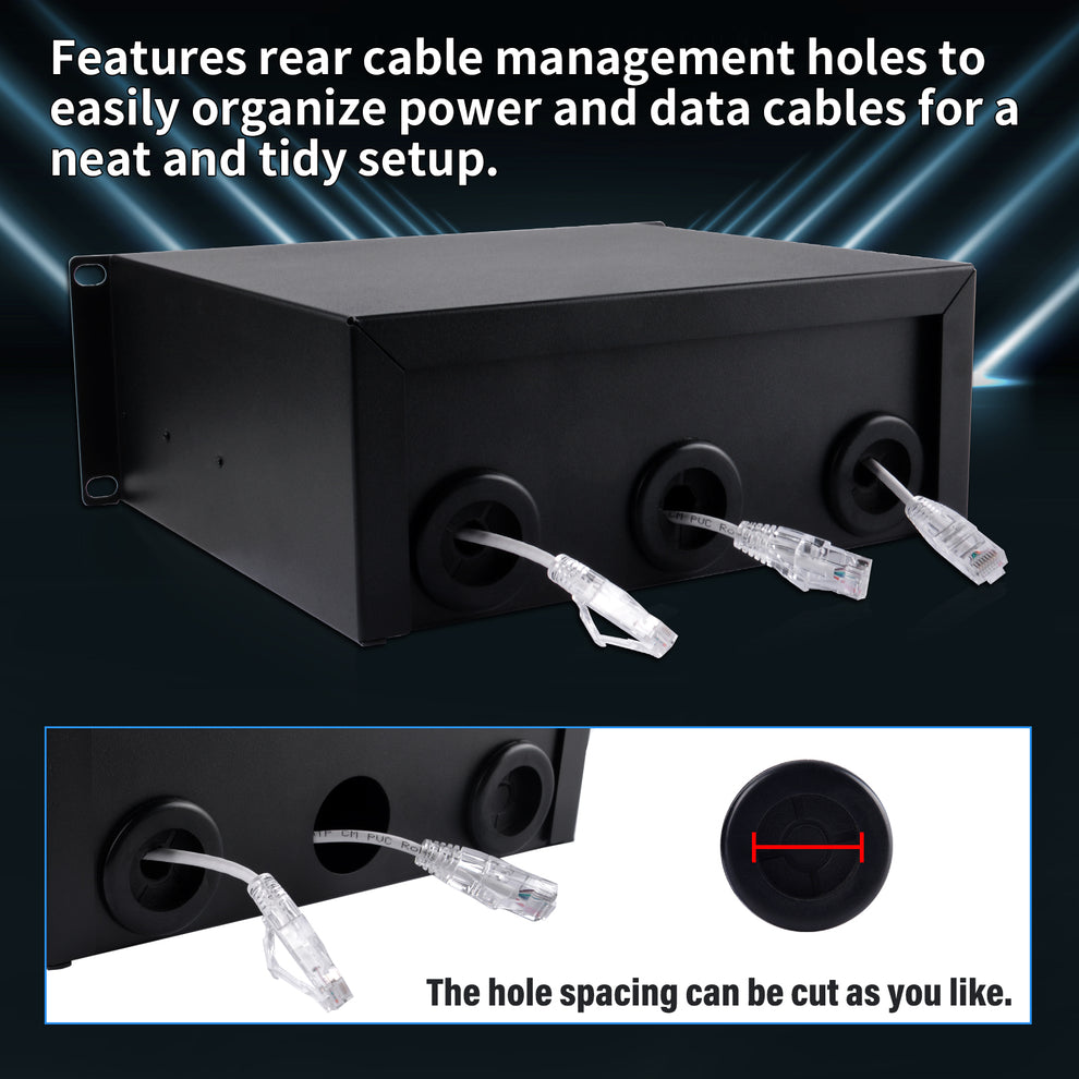 DeskPi RackMate 10-inch 2U Rackmount Drawer with Locks and Keys for T0 ...