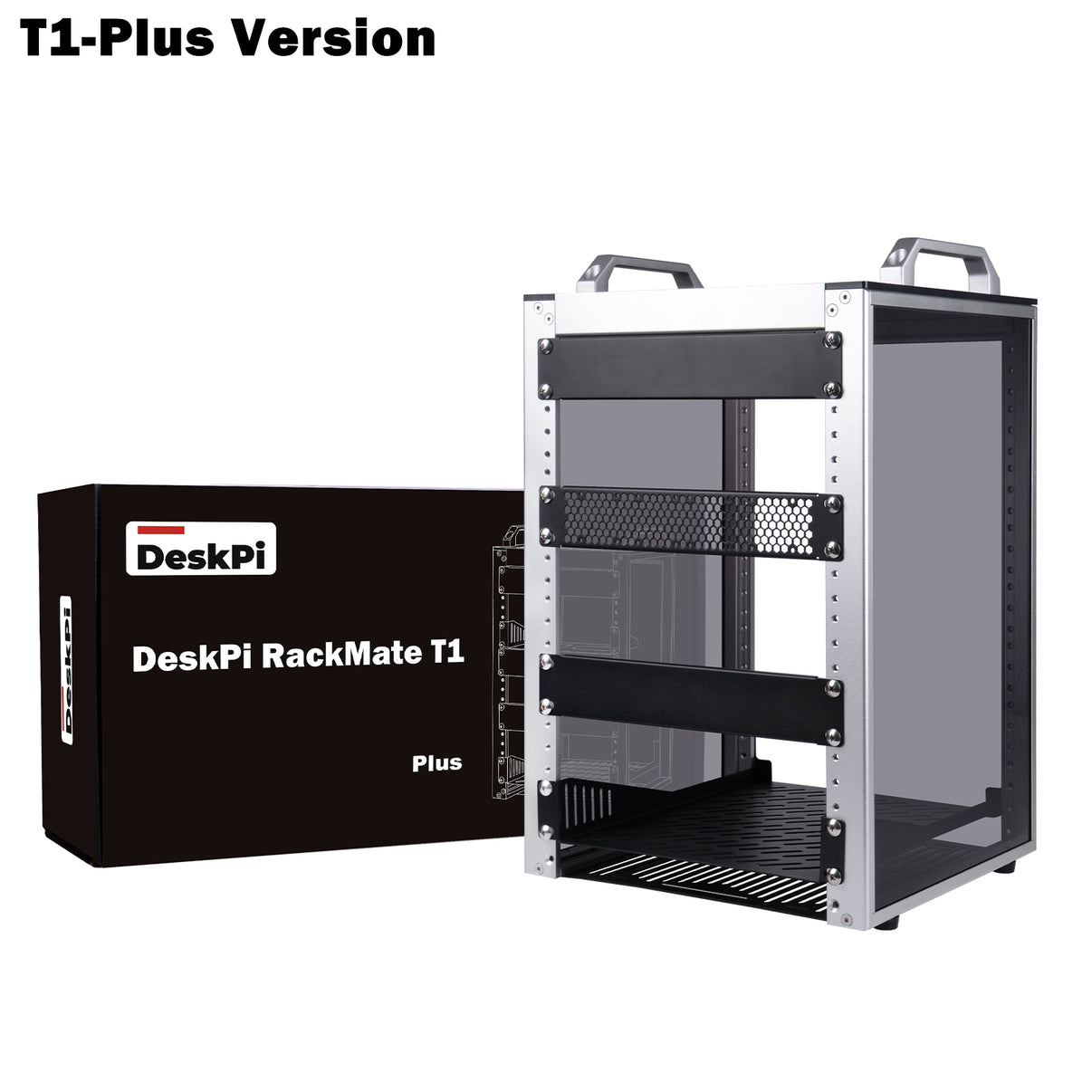 DeskPi RackMate T1-Plus Rackmount, 10-inch 8U Server Cabinet for Netwo ...